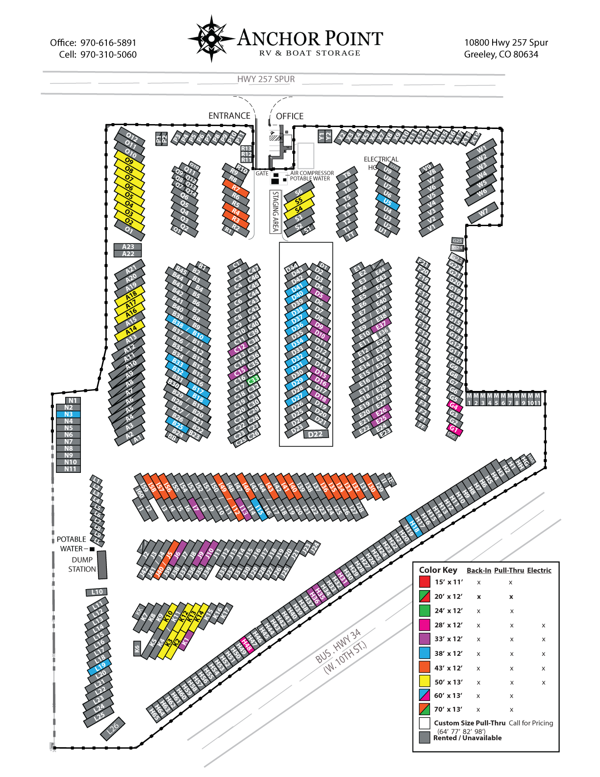 Anchor Point Storage: Site Map