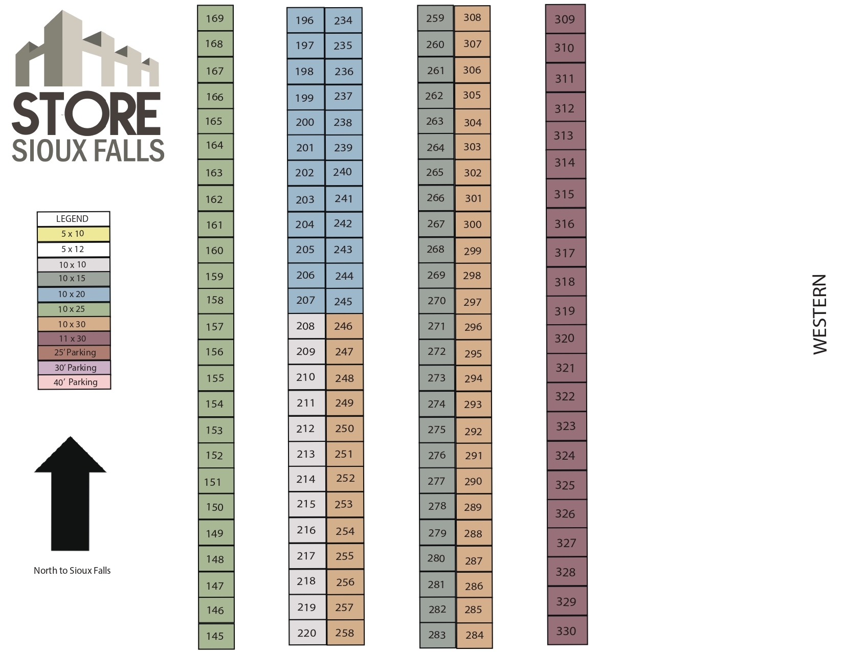 Store Sioux Falls : Unit Map